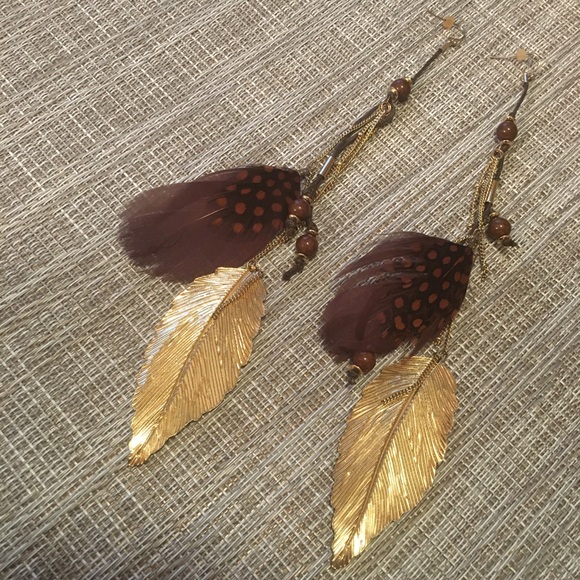 Jewelry | Dangle Feather Earrings | Poshmark